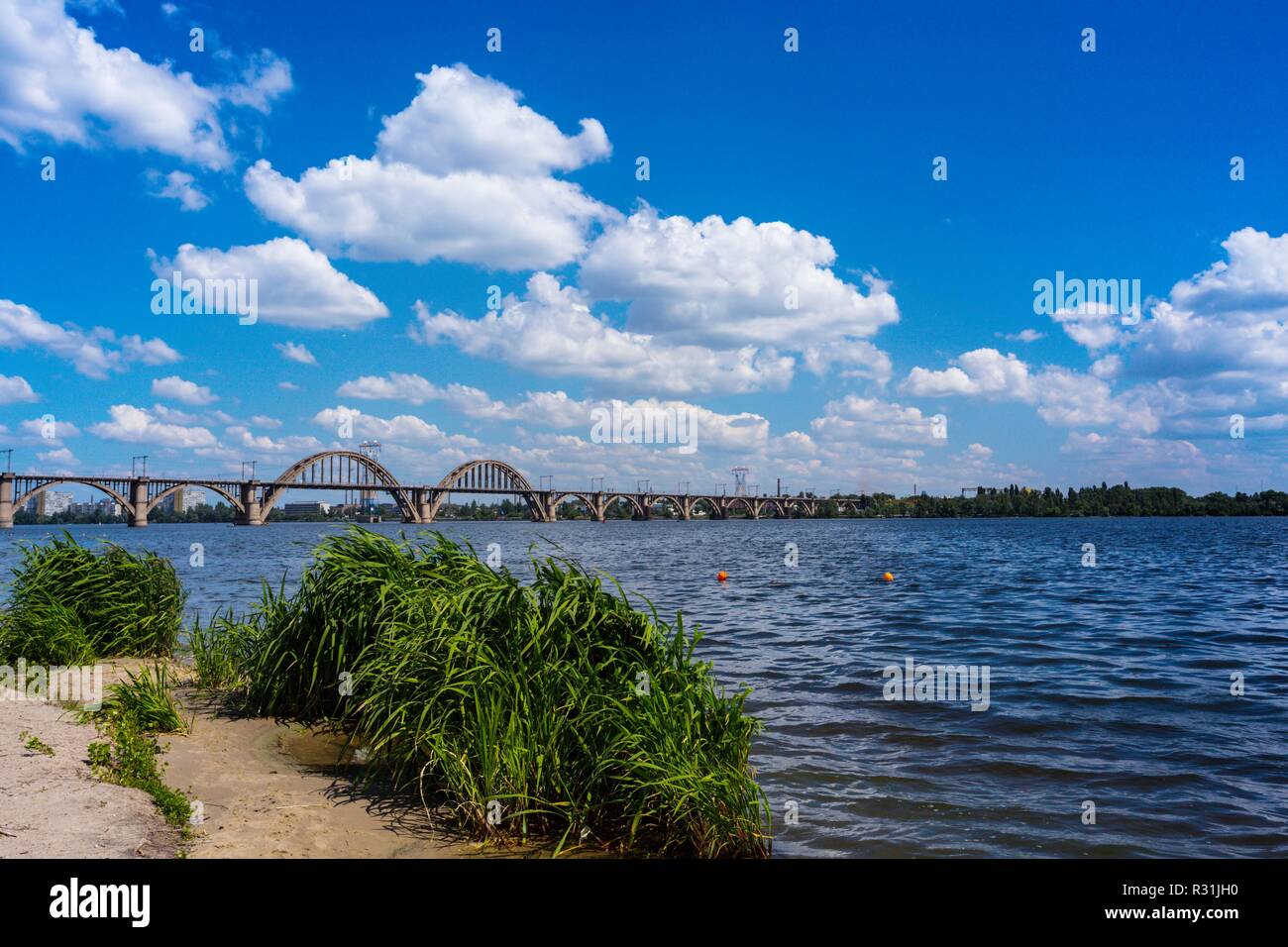 Railway bridge dnipro river hi-res stock photography and images - Alamy