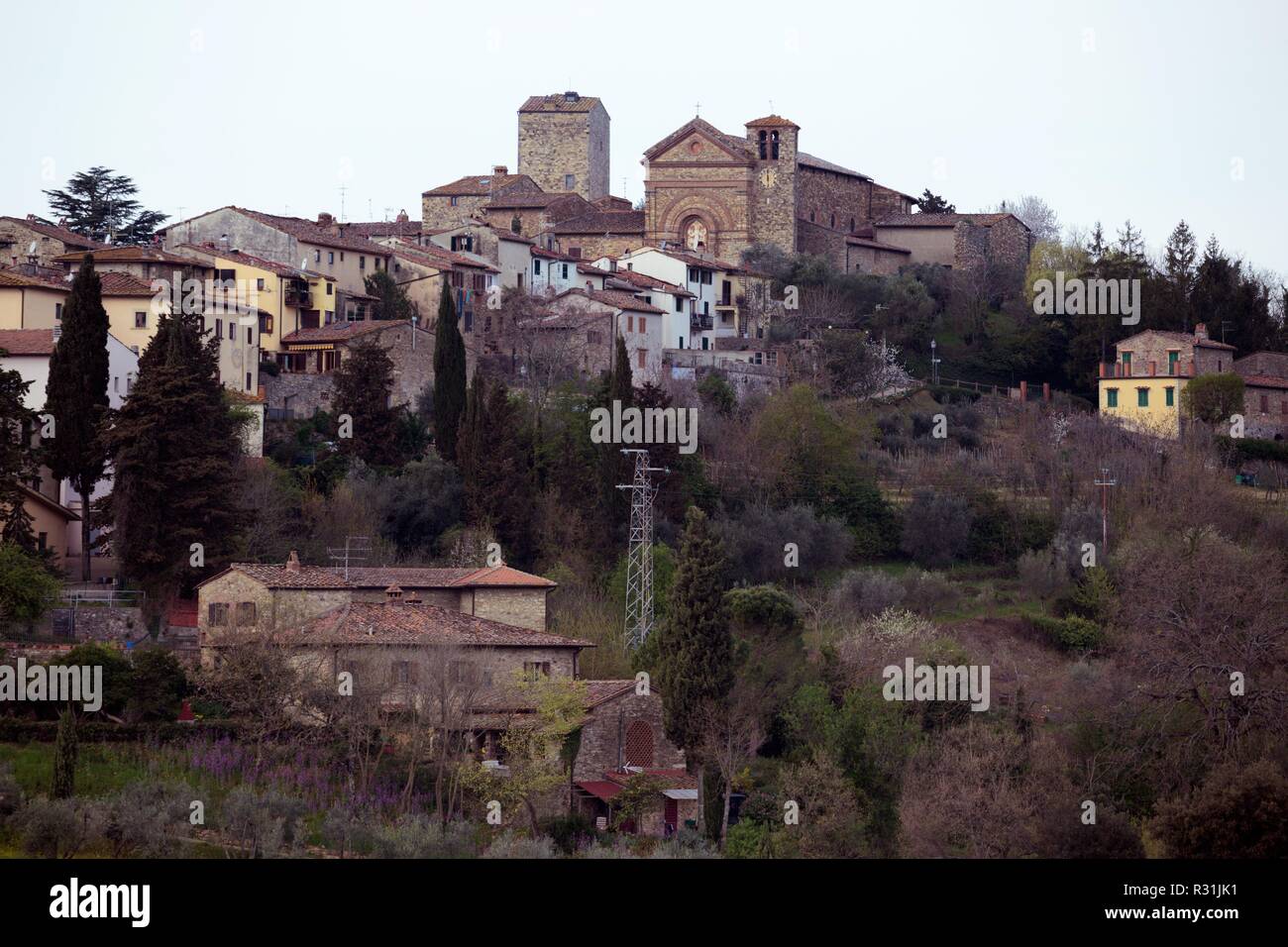 view of the traditional Tuscan village Stock Photo - Alamy