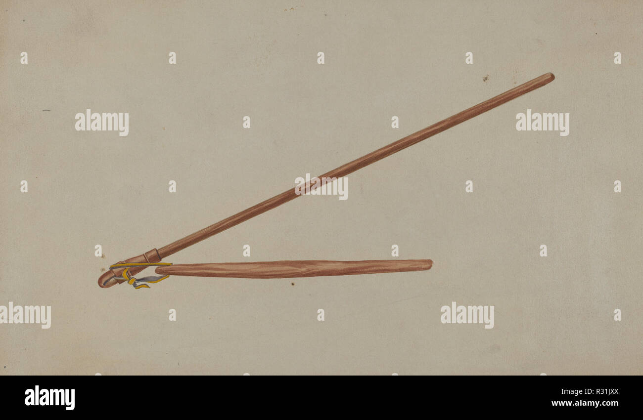 Flail. Dated: c. 1937. Dimensions: overall: 15.3 x 26.1 cm (6 x 10 1/4 ...