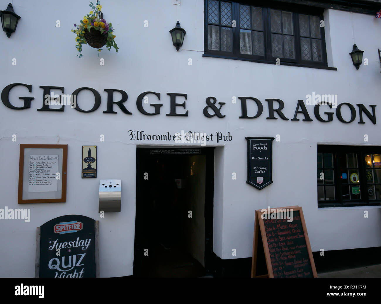 George & Dragon pub in Ilfracombe Devon, UK Stock Photo - Alamy