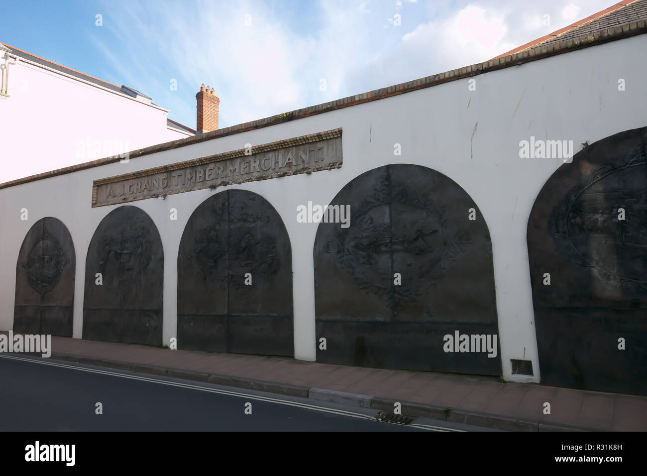 A J Crang timber merchants in Ilfracombe Devon, UK Stock Photo - Alamy