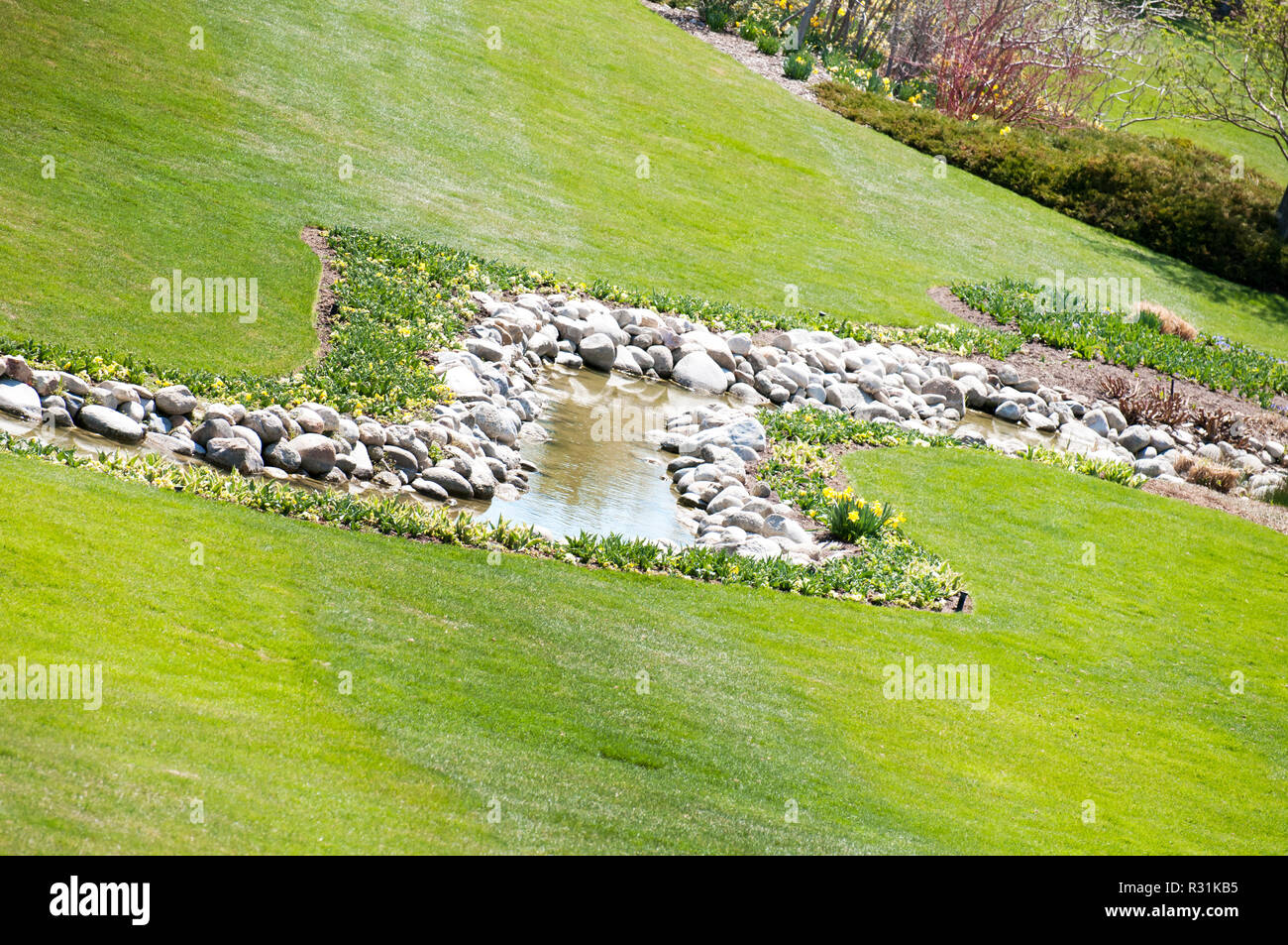 Scenic spring stream flowing through hi-res stock photography and ...