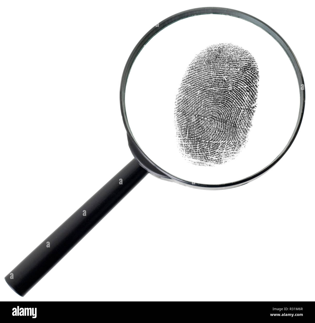 Fingerprint magnifier glass hi-res stock photography and images - Alamy