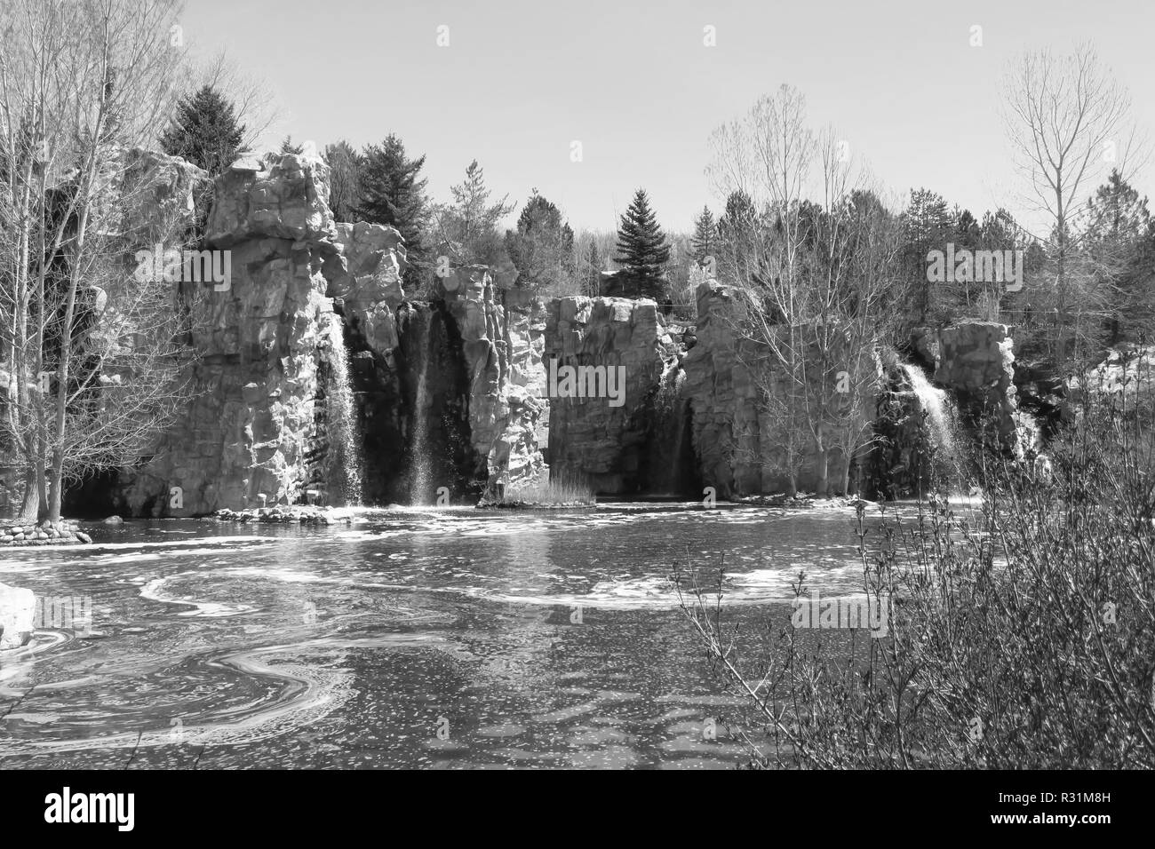 Beautiful river rocks in Black and White Stock Photos & Images - Alamy