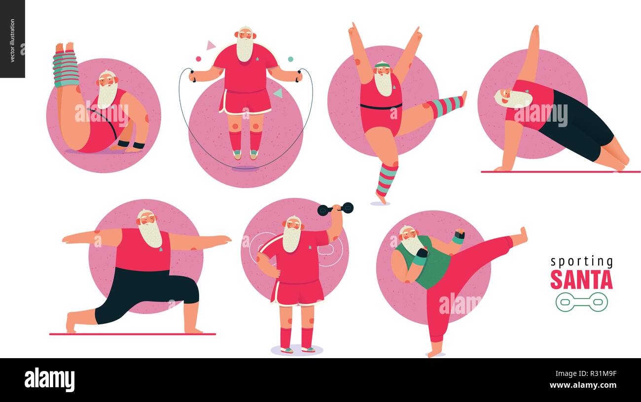 Santa training Stock Vector Images - Alamy
