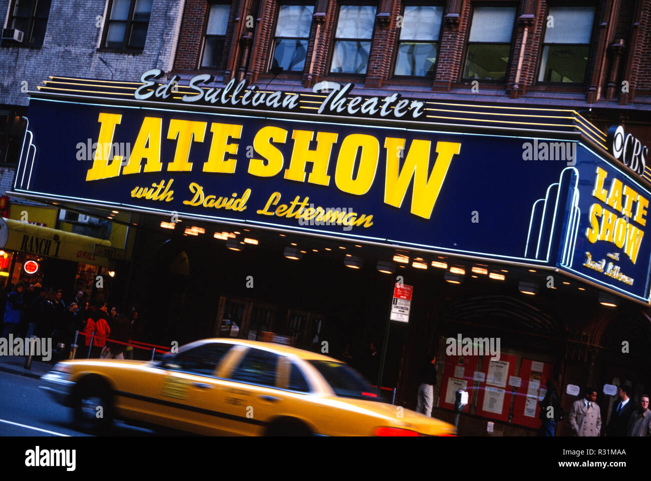CBS Late Show Marquee at the Ed Sullivan Theater, NYC Stock Photo - Alamy