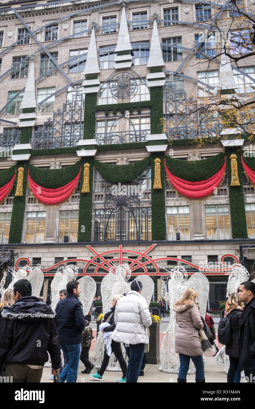 the Famous Wicker Angels Installation at Rock Center, NYC, USA Stock ...