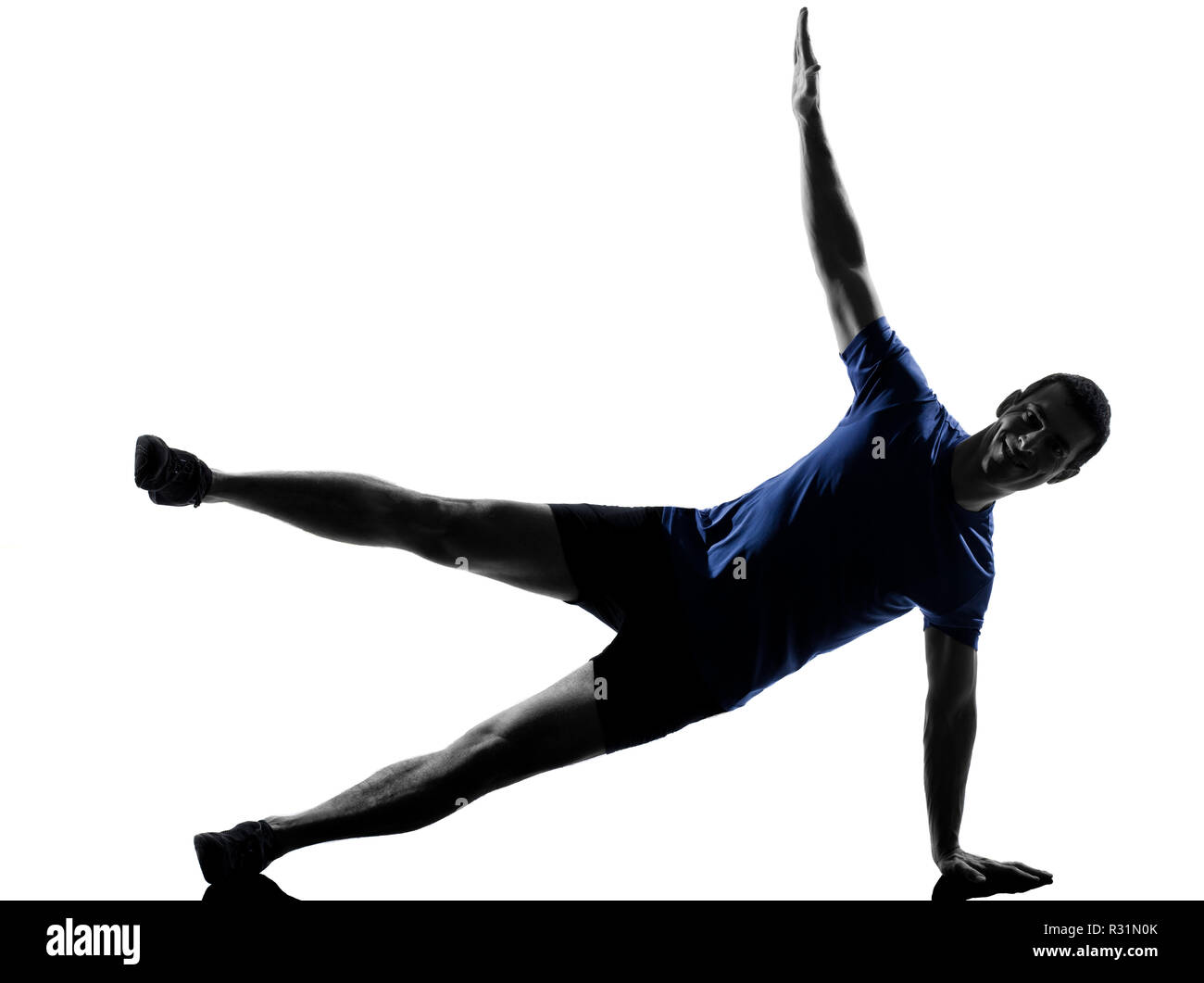 Man abs exercise shadow hi-res stock photography and images - Alamy