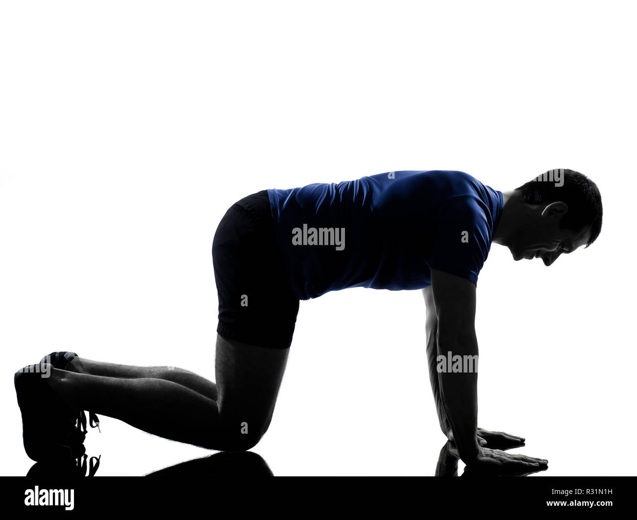 Man abs exercise shadow hi-res stock photography and images - Alamy