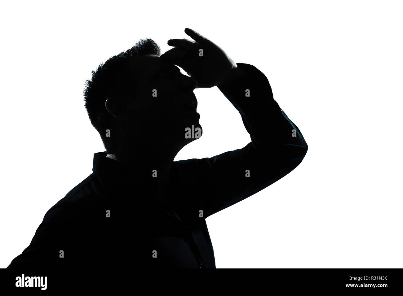 Crying man back pain cry hi-res stock photography and images - Alamy