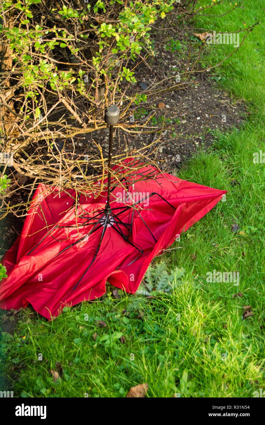 Broken Umbrella Red High Resolution Stock Photography and Images - Alamy