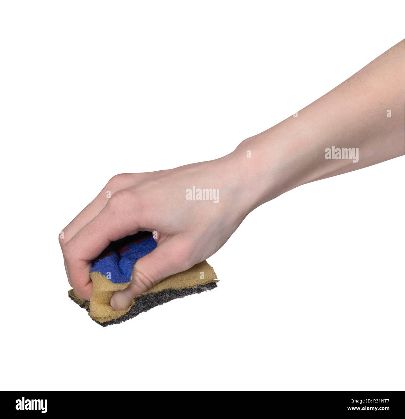 hand scrubbing with a sponge Stock Photo - Alamy