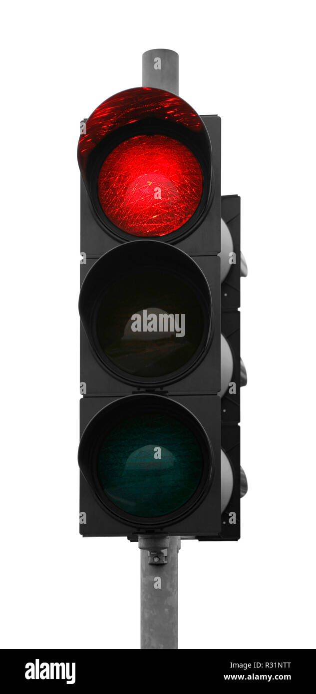 red traffic light Stock Photo - Alamy