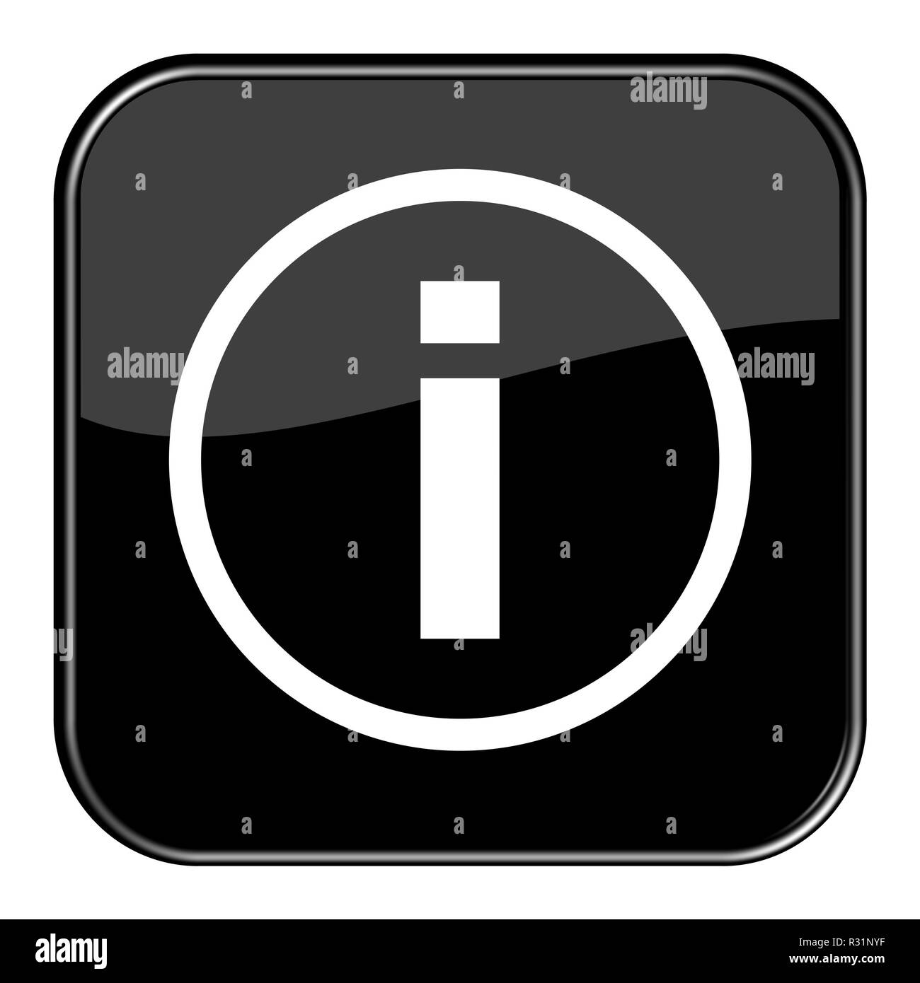 Info icon website button Black and White Stock Photos & Images - Alamy