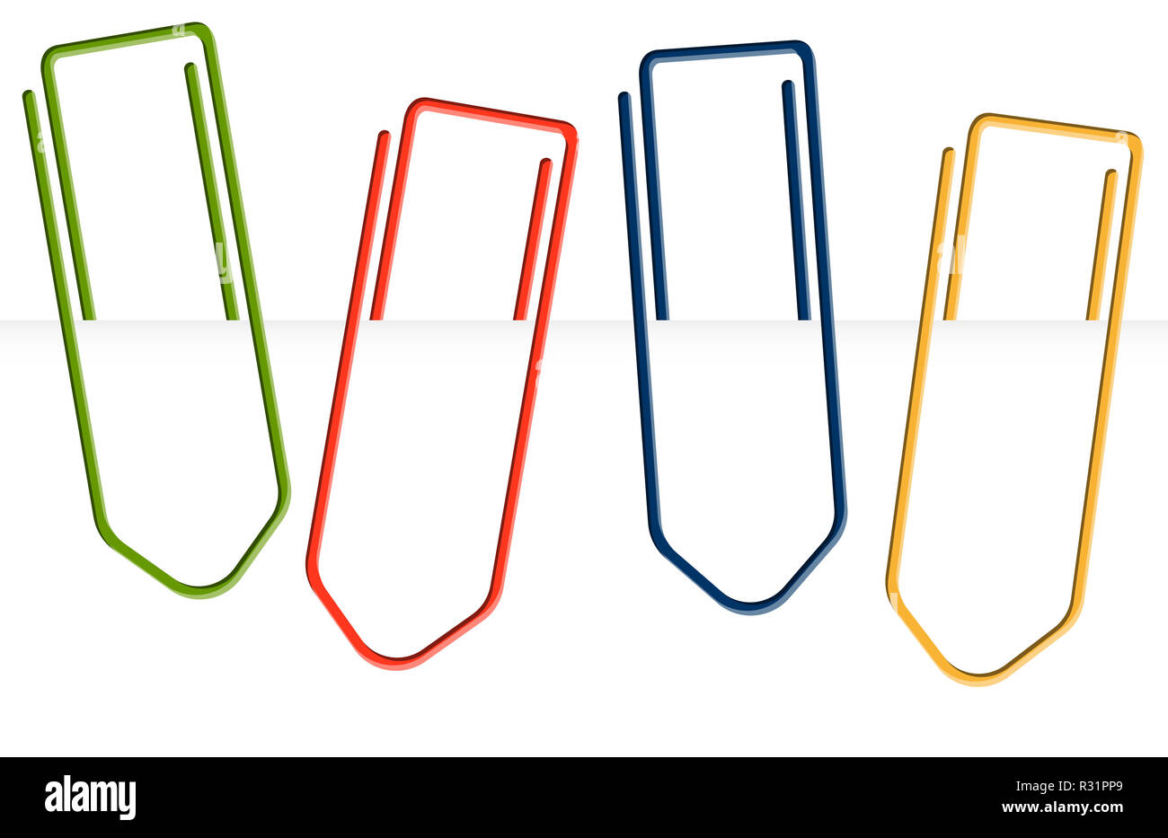 paper clips collection colorful - clamped Stock Photo - Alamy