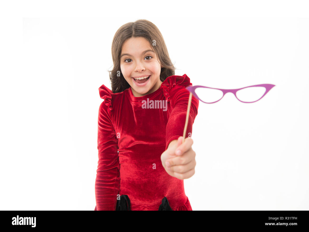 Try this accessory. Kid happy hold retro eyeglasses photo booth props ...