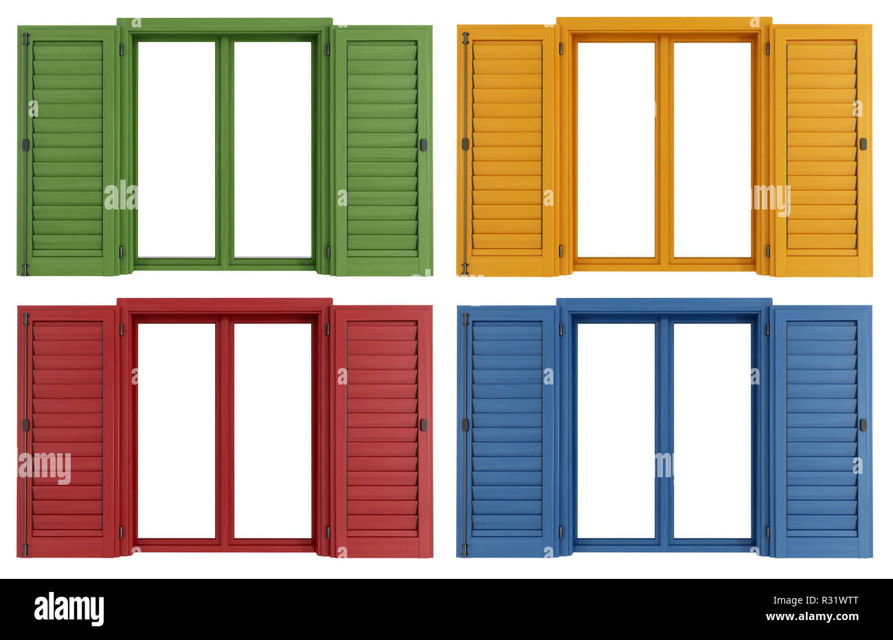 Wood shutter Cut Out Stock Images & Pictures - Alamy