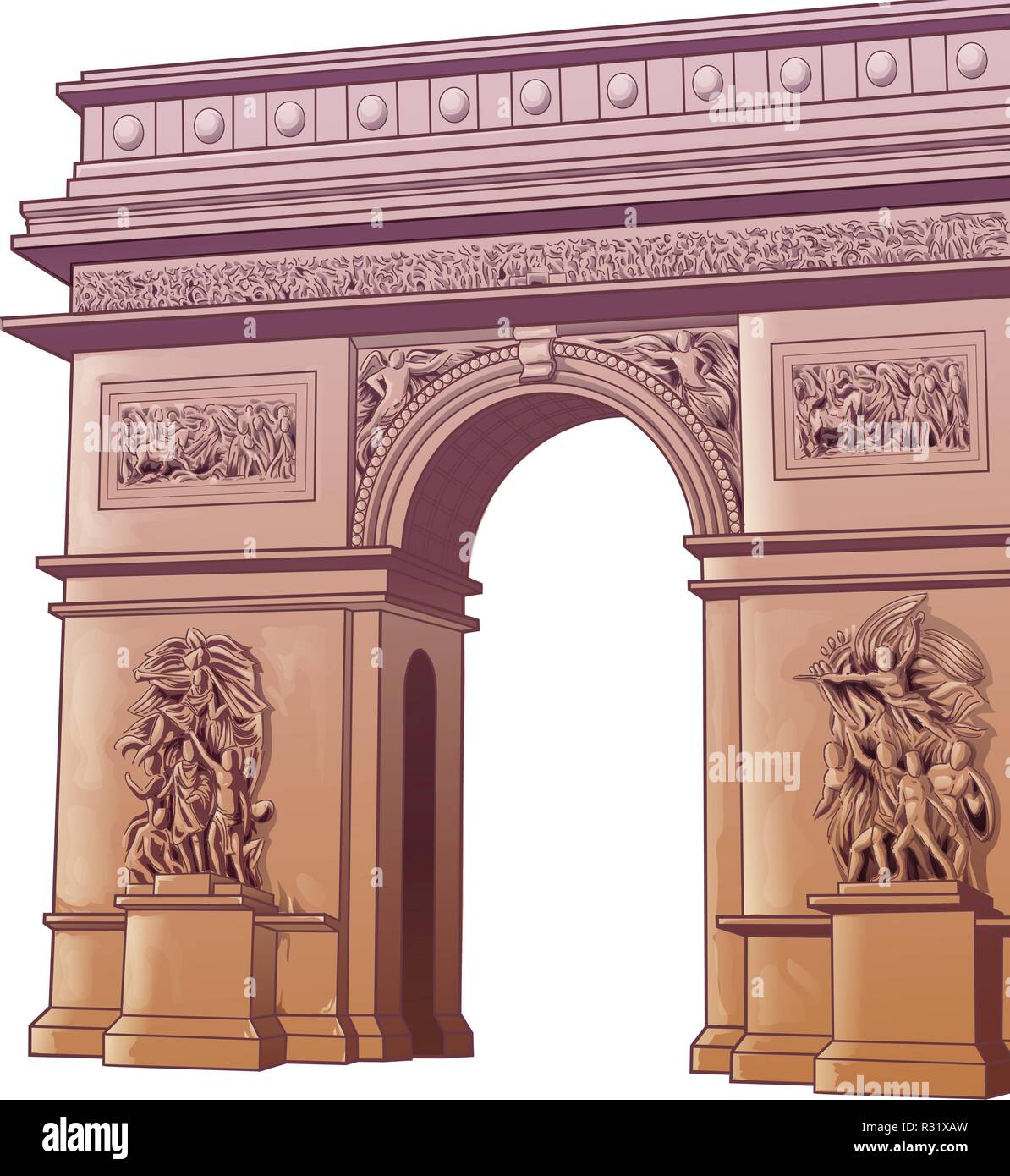 Vector isolated arch of Titus in cartoon style Stock Vector Image & Art ...