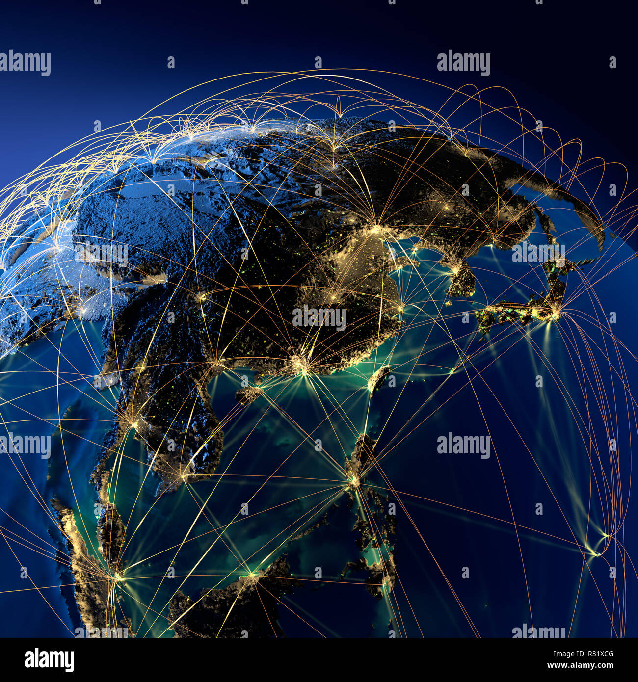 China logistics map hi-res stock photography and images - Alamy