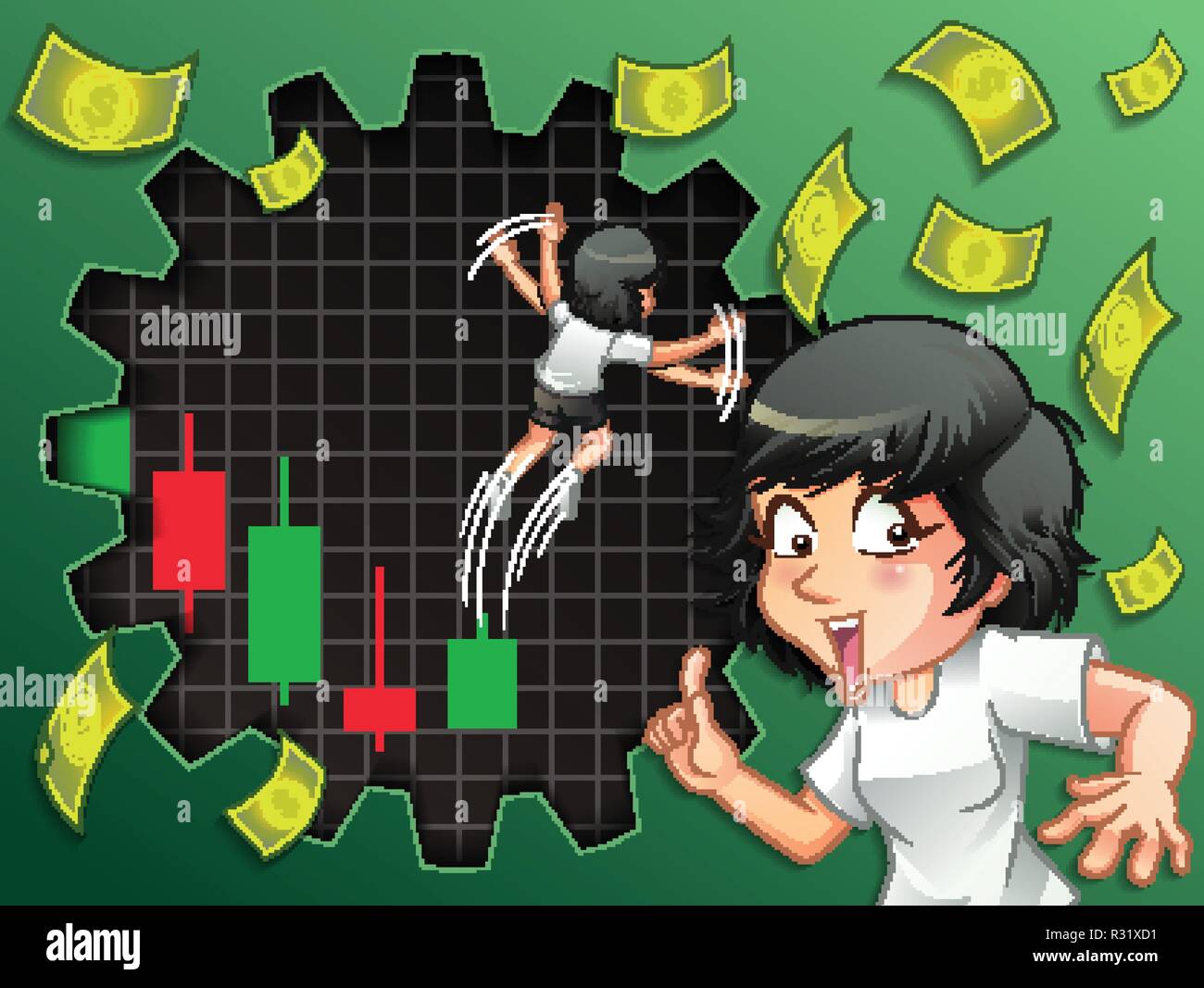 Stock market downturn cartoon hi-res stock photography and images - Alamy