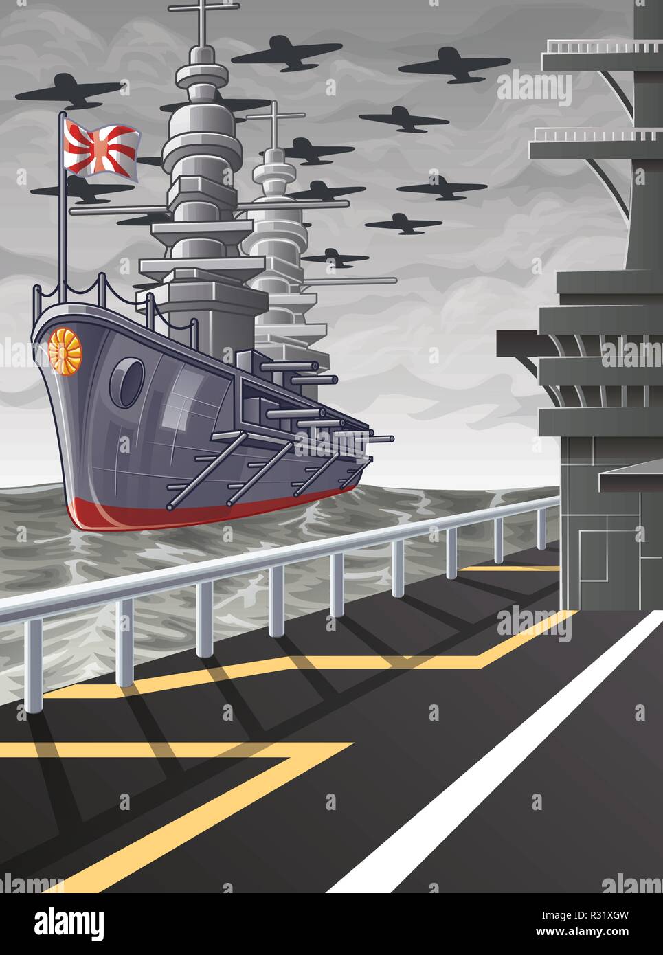 Warship vector vectors hi-res stock photography and images - Alamy