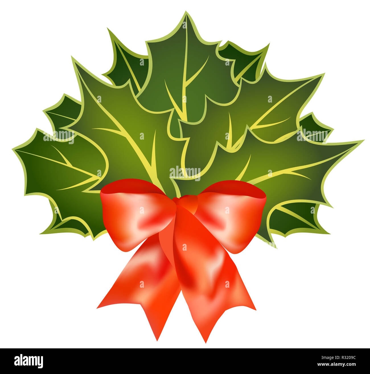 Red ribbons plant illustration hi-res stock photography and images - Alamy