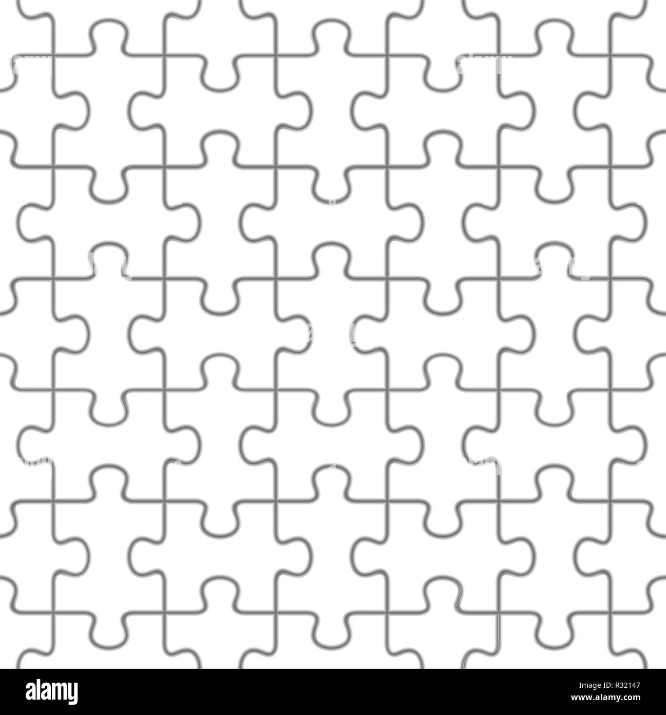 Puzzle section pattern Black and White Stock Photos & Images - Alamy