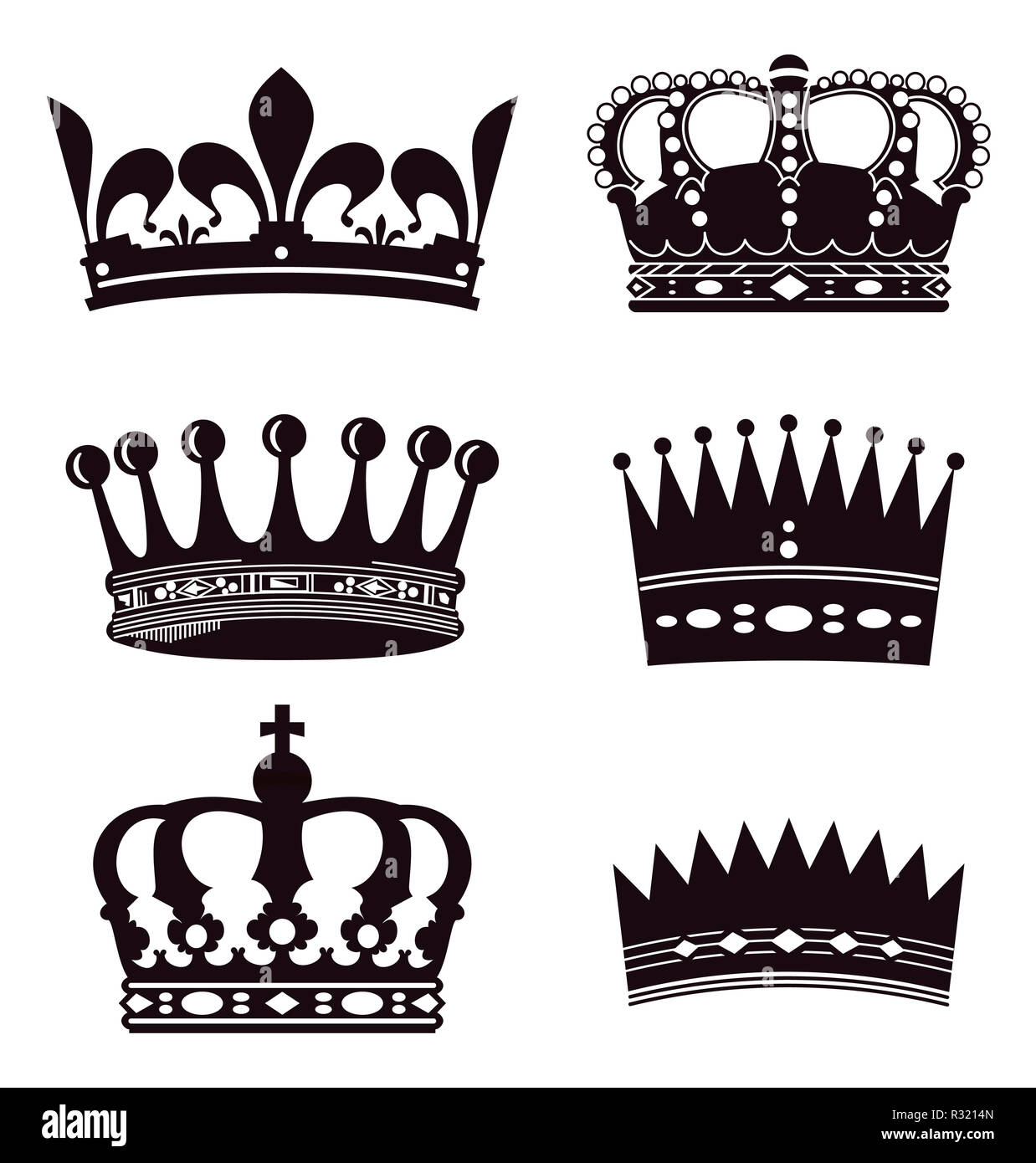 set of crowns Stock Photo - Alamy