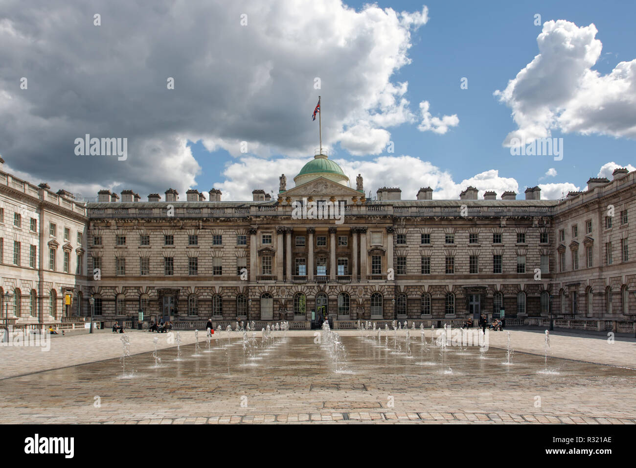 LONDON, UK - 12 May, 2014: The exterior of somerset house in London ...