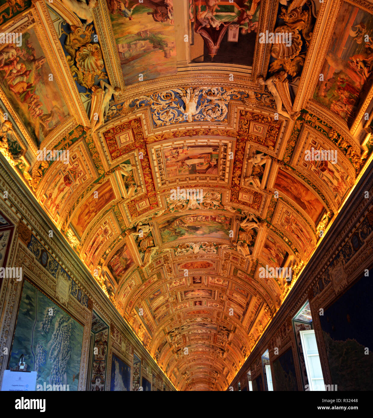 Gallery of the Geographical Maps in Vatican Museum Stock Photo - Alamy