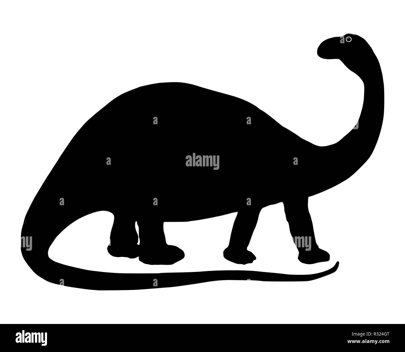 Brontosaurus apatosaurus Black and White Stock Photos & Images - Alamy