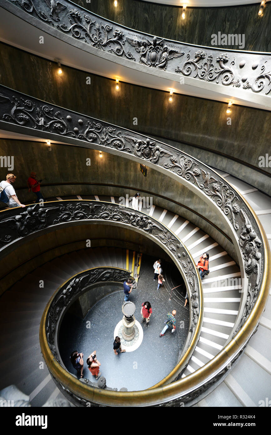 The Bramante Staircase in the Vatican museum Stock Photo - Alamy
