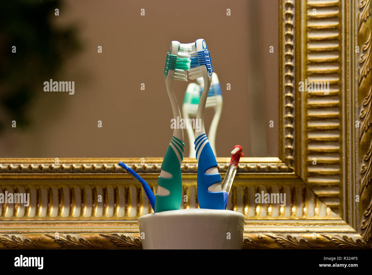 Toothbrush bristles coloured hi-res stock photography and images - Alamy