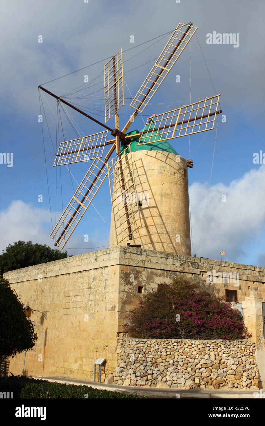 Ta’ Kola Windmill in Gozo, Malta Stock Photo - Alamy