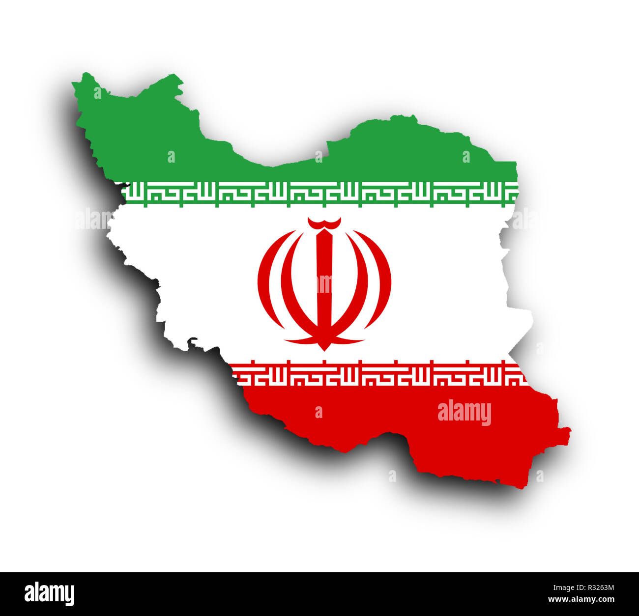 Iran,relief map with border hi-res stock photography and images - Alamy