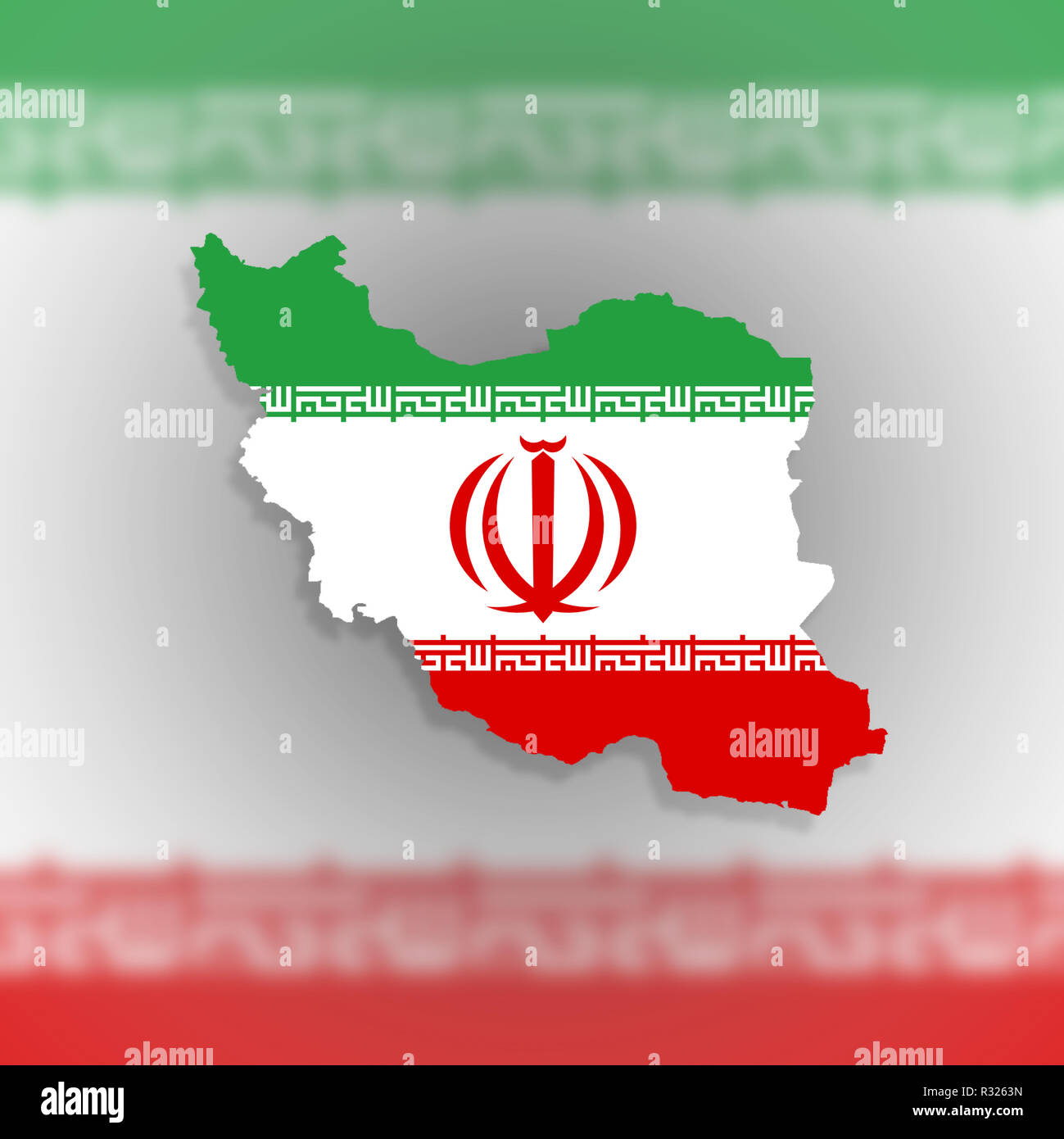 Iran,relief map with border hi-res stock photography and images - Alamy