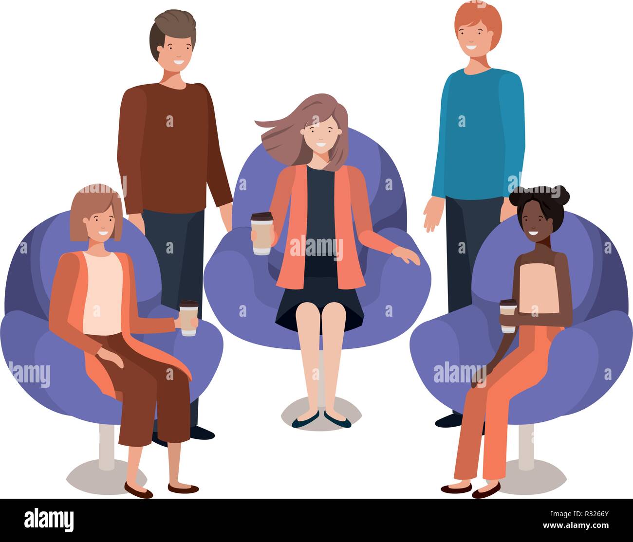 People Drinking Coffee Vector High Resolution Stock Photography and ...