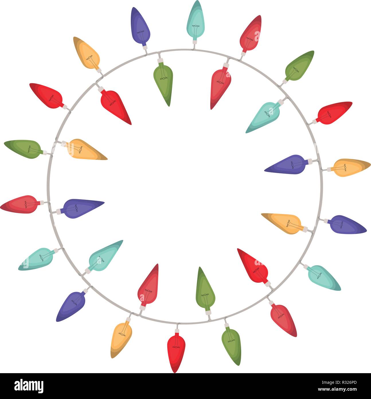 Colorful fairy lights christmas Cut Out Stock Images & Pictures - Alamy