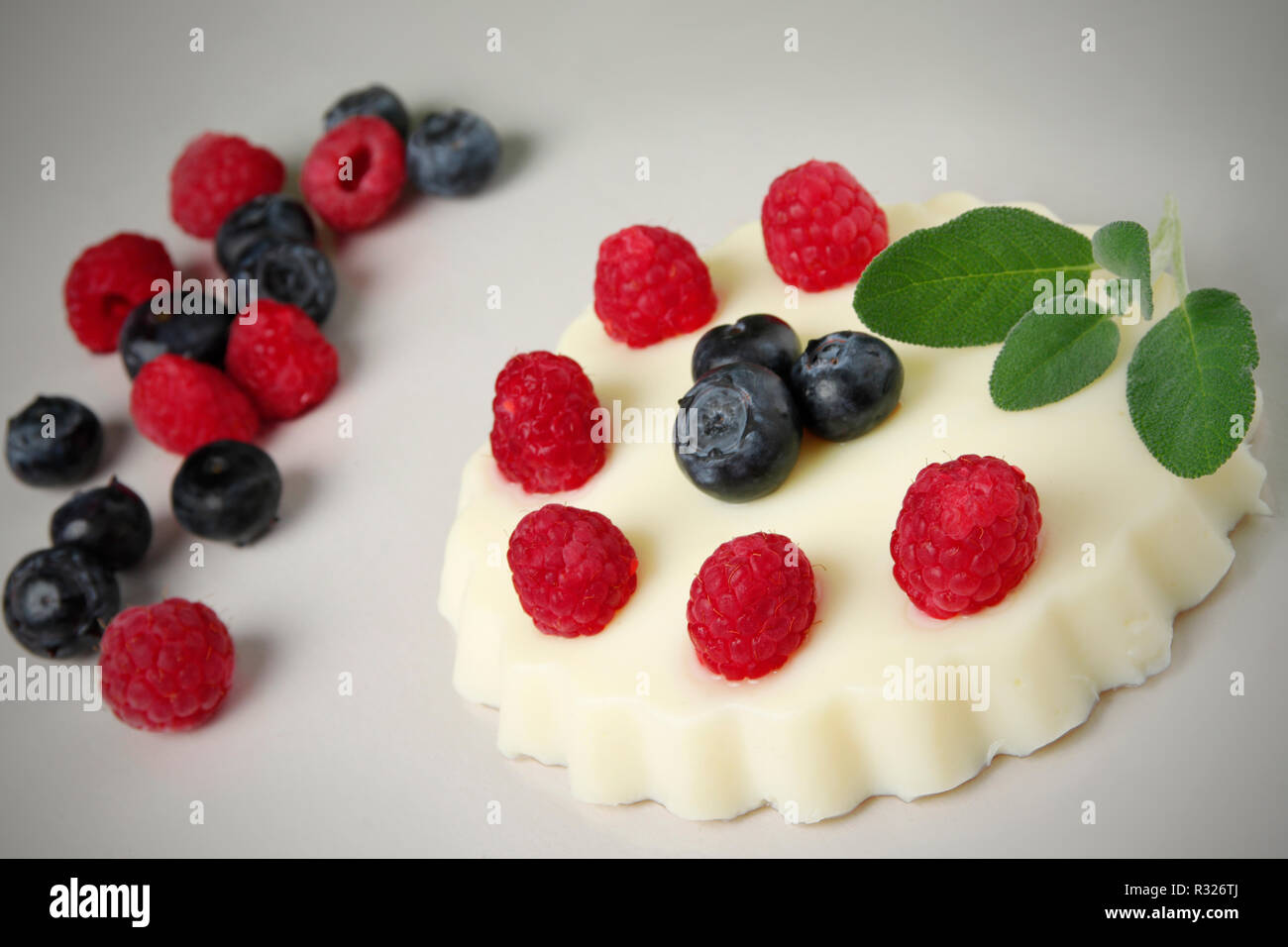 dessert with forest fruits Stock Photo - Alamy