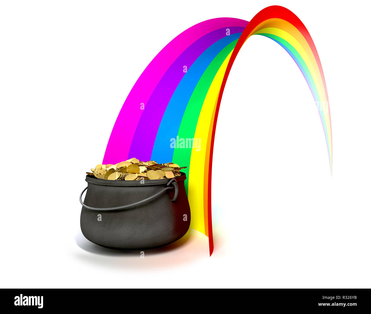 Pot of gold end of the rainbow Cut Out Stock Images & Pictures - Alamy