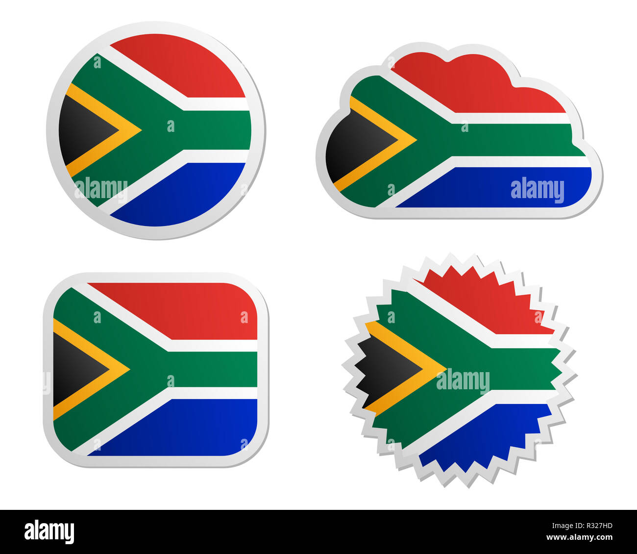 flag south africa sticker Stock Photo - Alamy