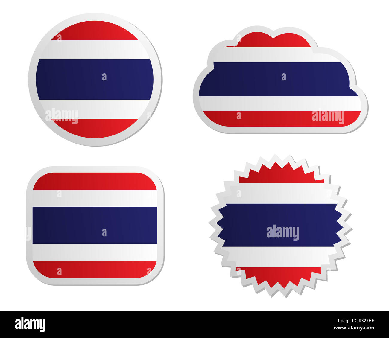 flag thailand sticker Stock Photo - Alamy