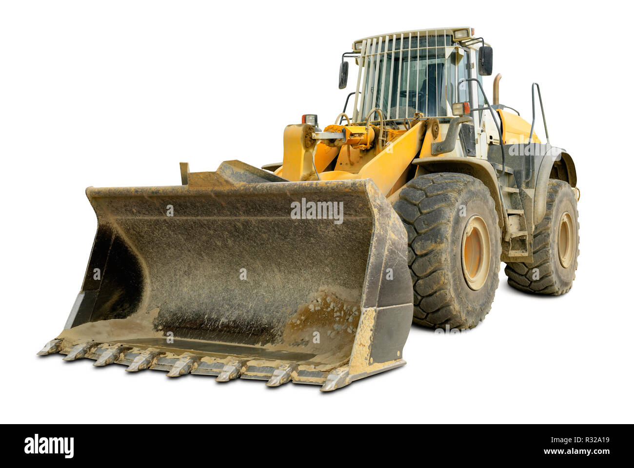 excavator isolated on white Stock Photo - Alamy