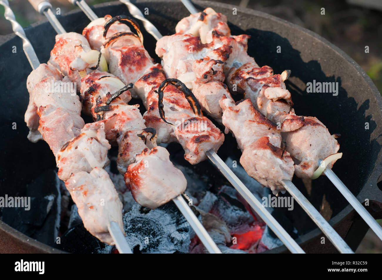Outdoor barbecue russian grill hi-res stock photography and images - Alamy
