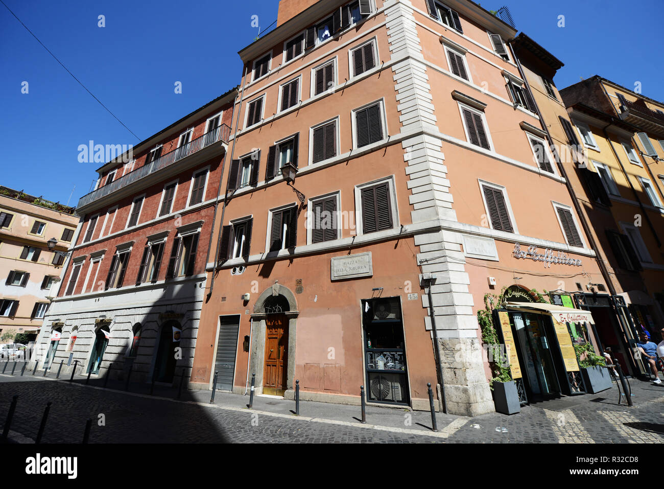 Beautiful buildings in Piazza della Subura in Monti, Rome Stock Photo ...
