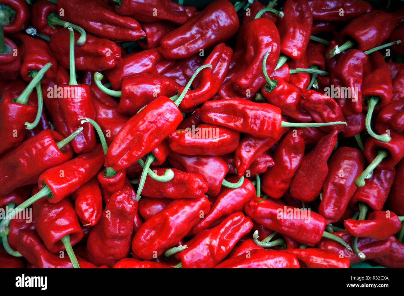 pepperoni on the market Stock Photo - Alamy