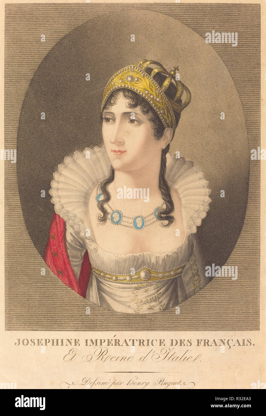 The Empress Josephine. Medium: hand-colored stipple engraving. Museum ...