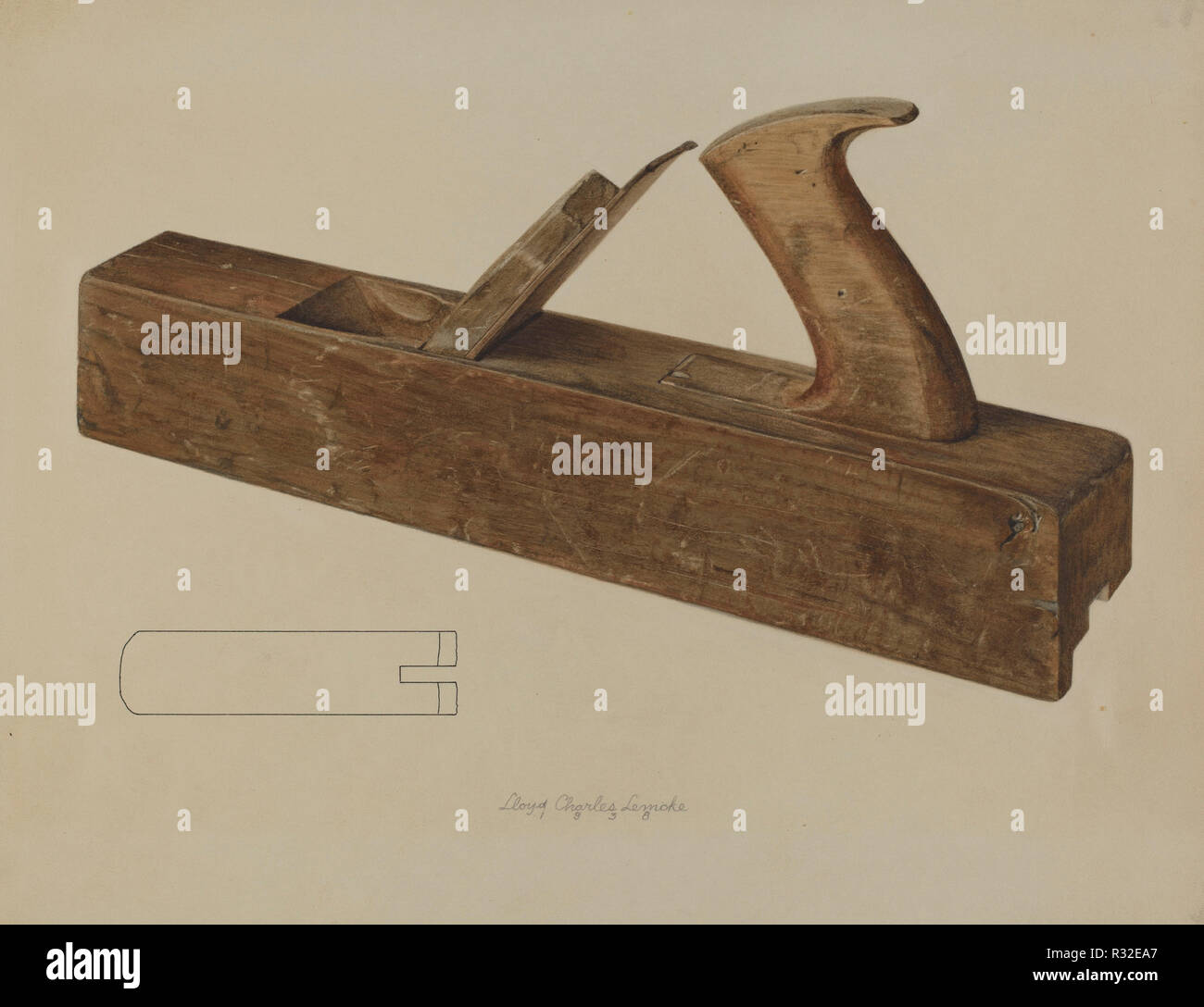 Rabbet Plane. Dated: 1938. Dimensions: overall: 26.9 x 35.1 cm (10 9/16 ...