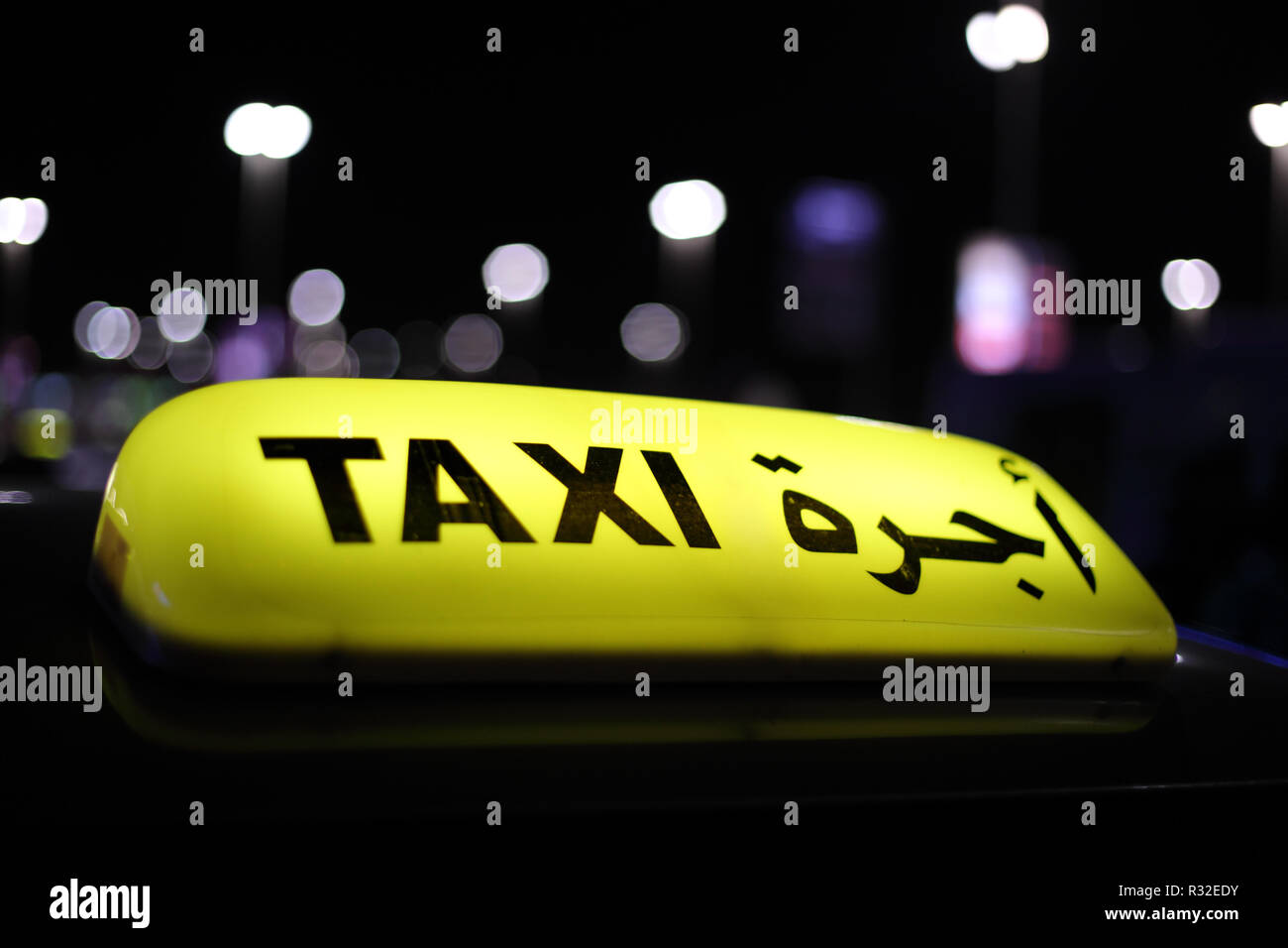Abu dhabi taxi sign hi-res stock photography and images - Alamy
