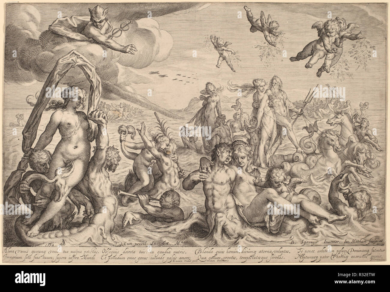The Triumph of Neptune and Thetis. Dated: 1614. Dimensions: sheet: 27.8 ...